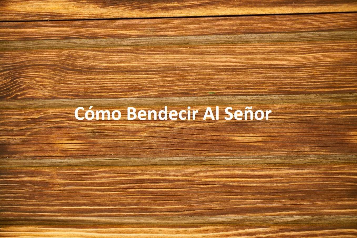 Cómo Bendecir Al Señor - Primera Iglesia Evangélica Bautista de Alicante